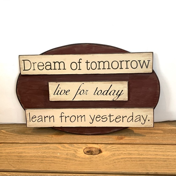 Wall Decor | Motivational Wood Sign Wall Decor Inspired Rustic Shabby ...